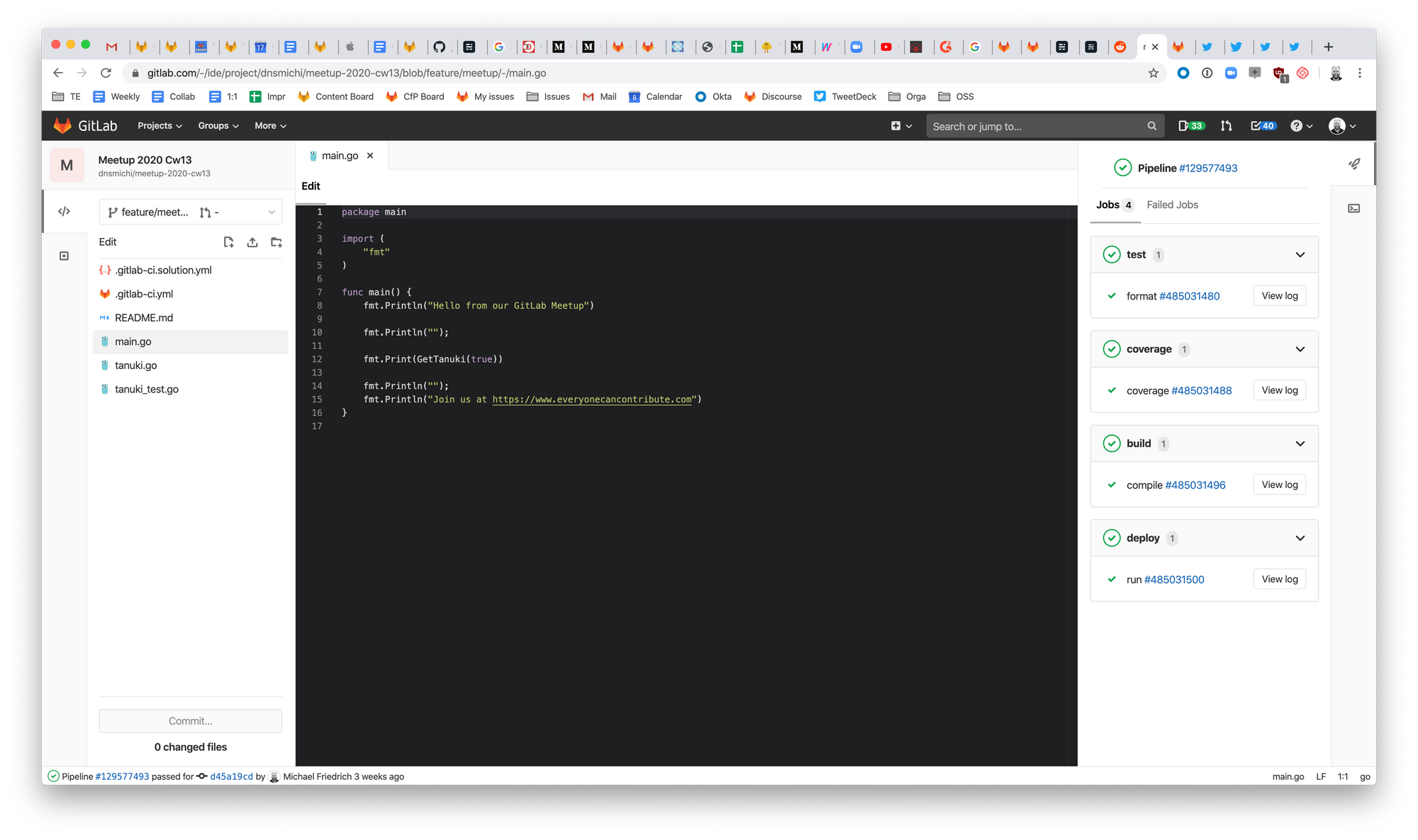 Dark mode for the Web IDE in GitLab